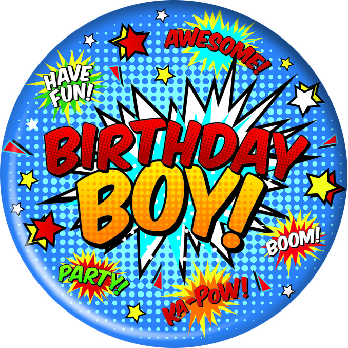 Birthday Boy Giant Badge 150mm - LP Wholesale